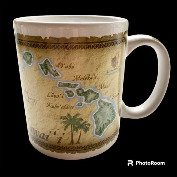 Kitchen | The Hawaiian Islands Coffee Cup Hawaii Oahu Maui Kauai Mug ...